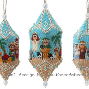 Bead Pattern: Large 3D Beadwork Christmas Nativity Ornament - Etsy
