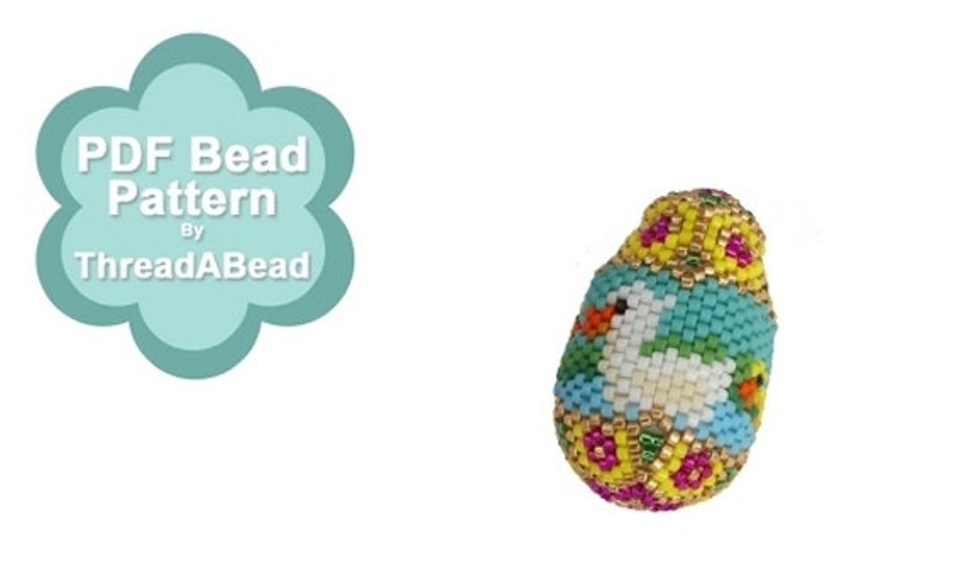 Bead Pattern: 3D Beaded Duck Easter Egg - Etsy