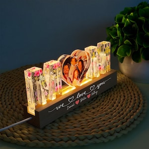 Custom Mom Photo LED Night Light With Kids Names - Etsy