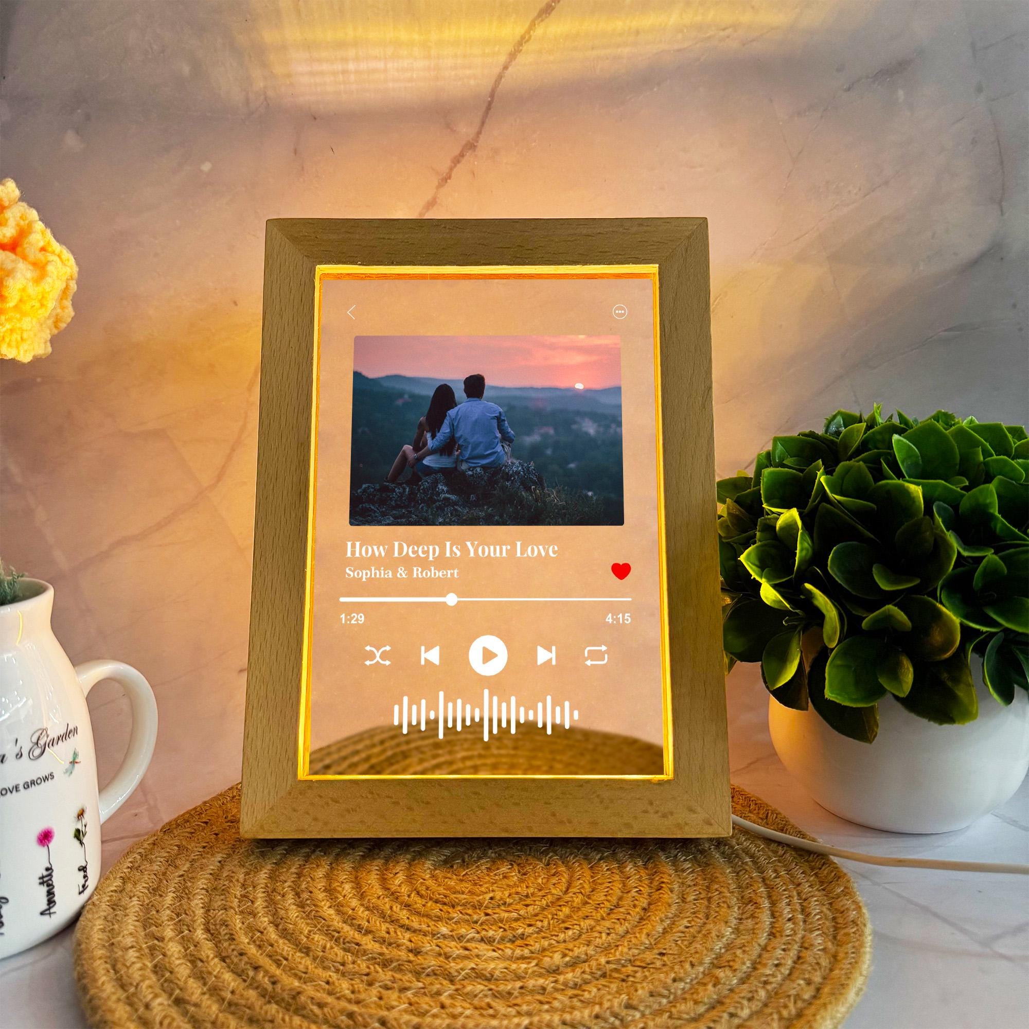Personalized Song Acrylic Plaque With Light: Custom Album Cover Gift - Etsy