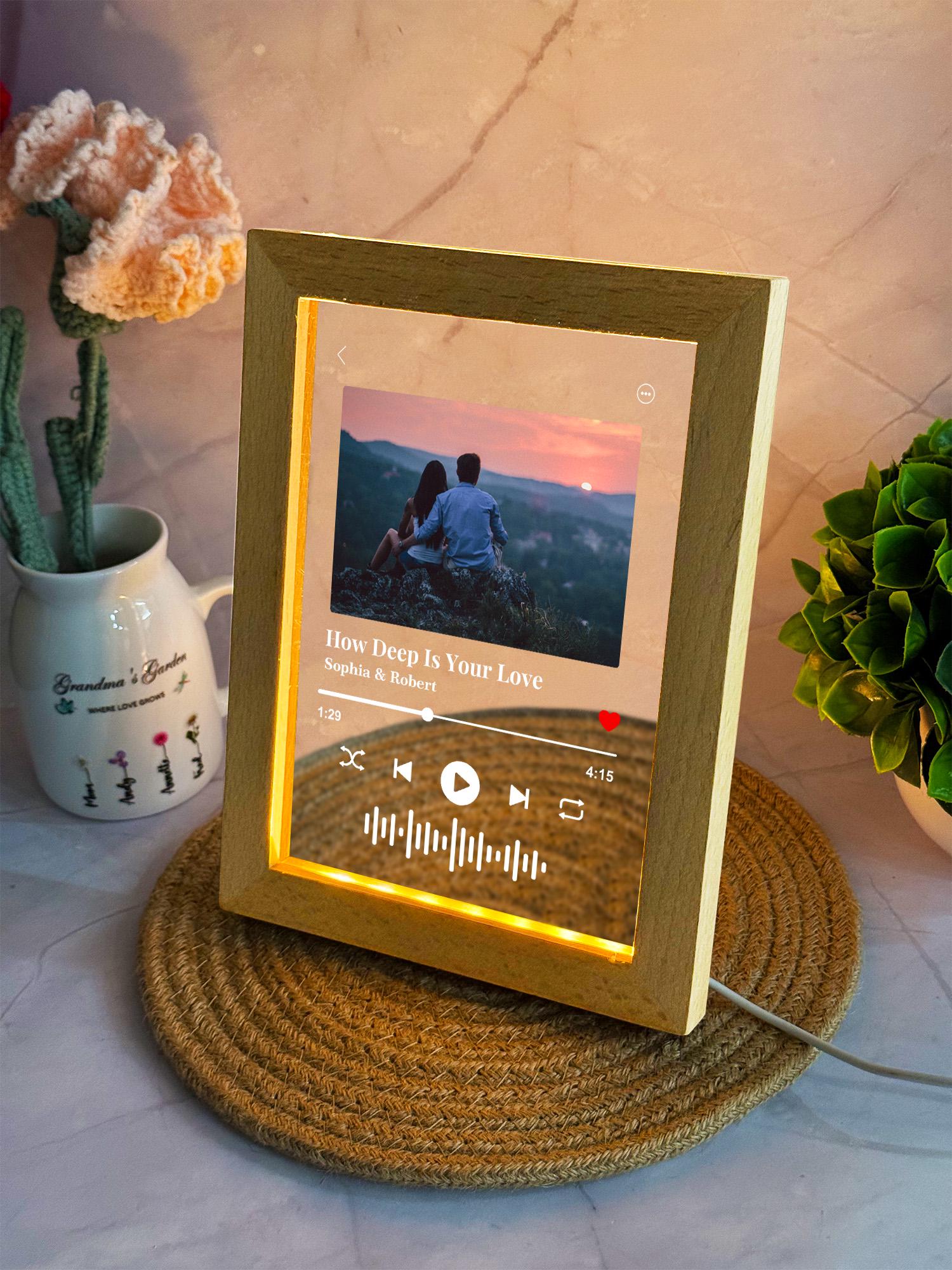 Personalized Song Acrylic Plaque With Light: Custom Album Cover Gift - Etsy