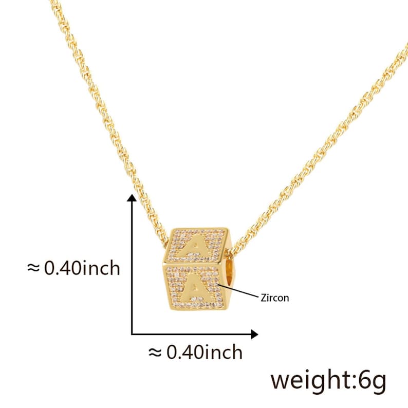Gold Cube Letter Charms, A-Z Alphabet Charm, Gold Letter Charm, 26 ...