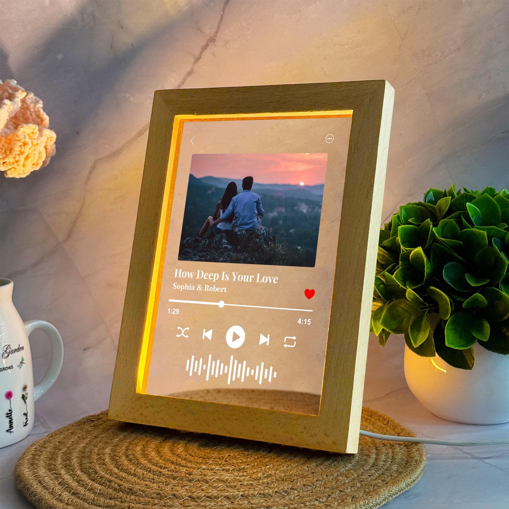Personalized Song Acrylic Plaque With Light: Custom Album Cover Gift - Etsy