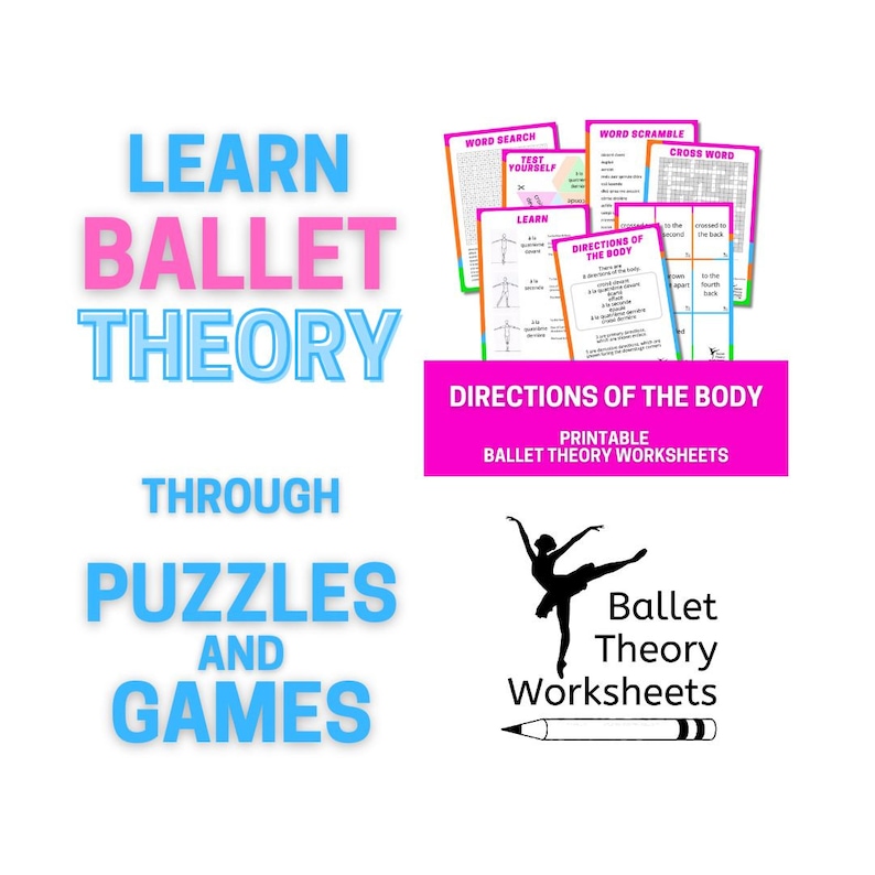Ballet Theory Worksheets. Learn Ballet Theory Through Puzzles and Games ...