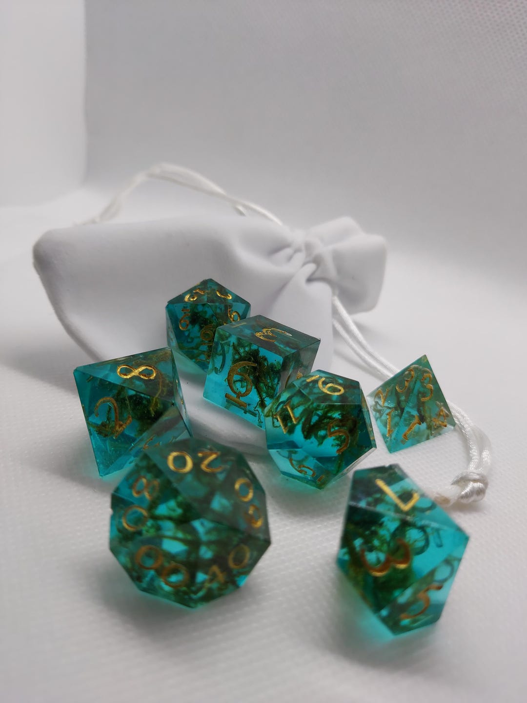 DEEP LAKE DND Dice Set D&d, Roleplay, Lake, Inserts, Fake Algae ...