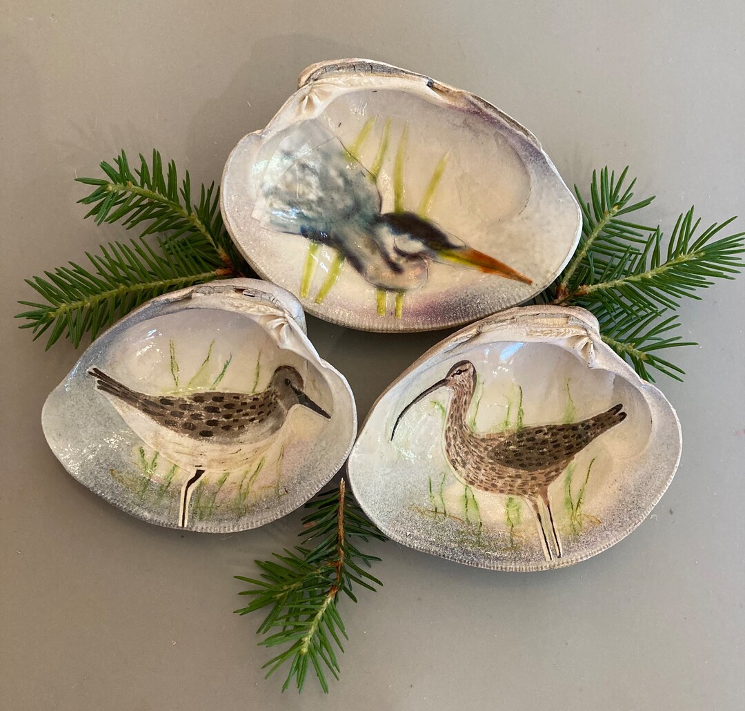 Clam Shell Ornament Sets With Satin Ribbon - Etsy