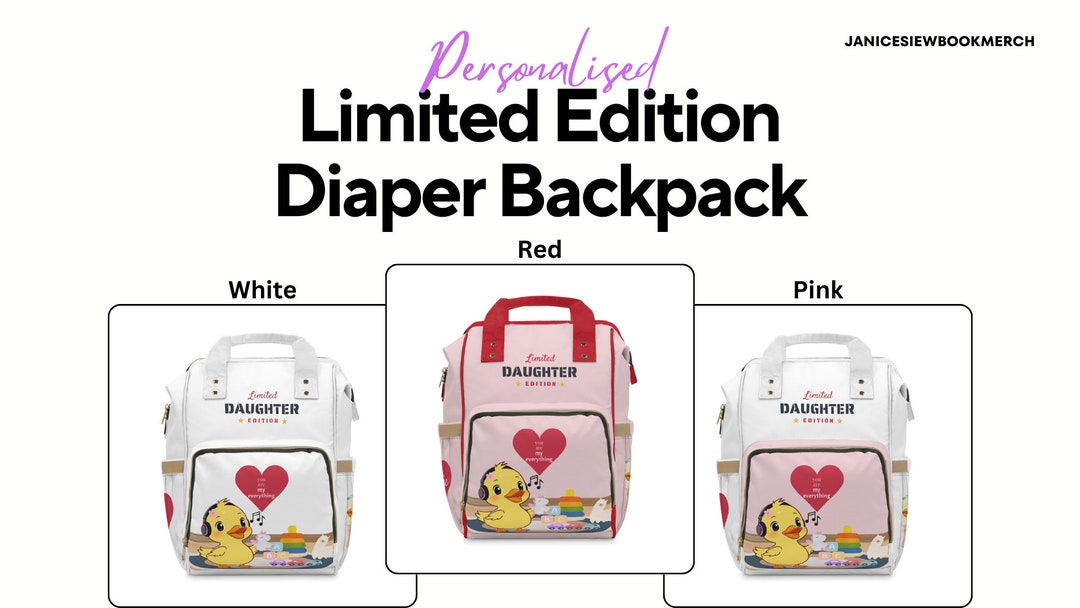 Personalised Singing Baby Duck Diaper Backpack, My Everything - Etsy
