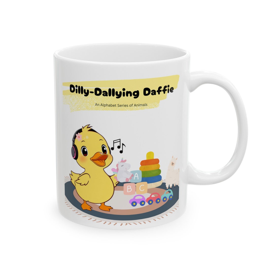 Dilly-dallying Daffie Ceramic Mug, Aesthetic Mug, Singing Coffee Mug ...