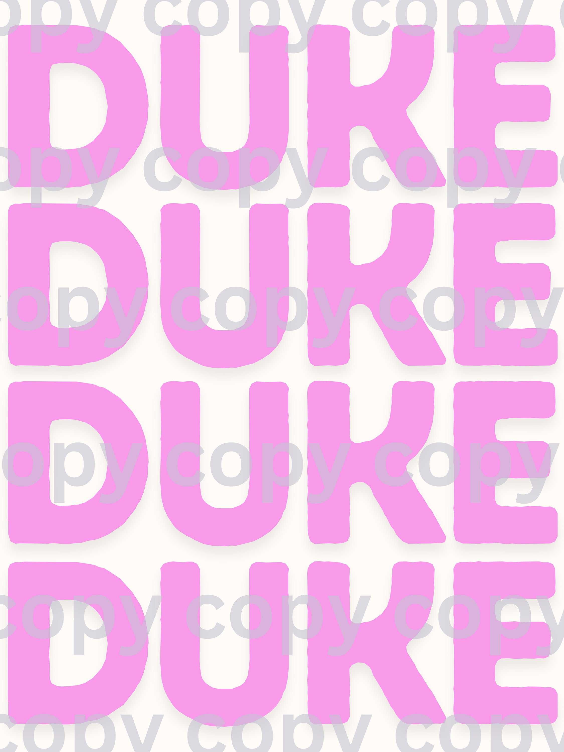 Downloadable Duke Pink Poster, Blue Devil for Dorm or Apartment - Etsy