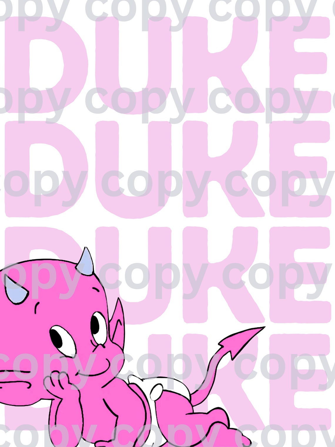 Downloadable Duke Pink Poster, Blue Devil for Dorm or Apartment - Etsy