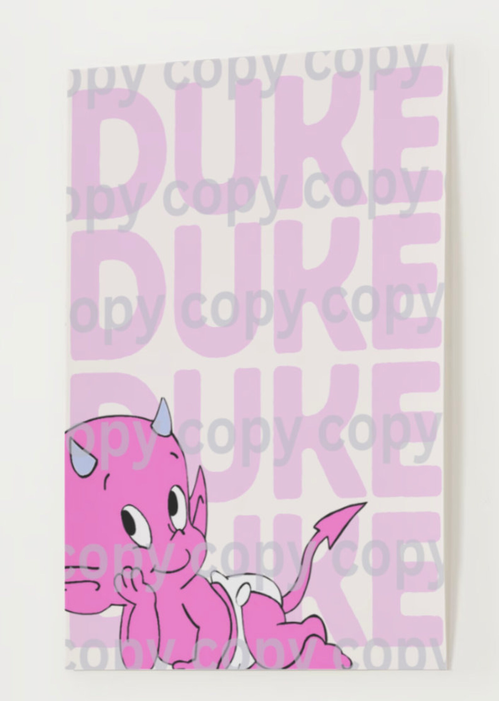 Downloadable Duke Pink Poster, Blue Devil for Dorm or Apartment - Etsy
