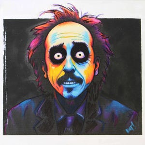 Original Ink and Color Pencil Drawing of Tim Burton - Etsy