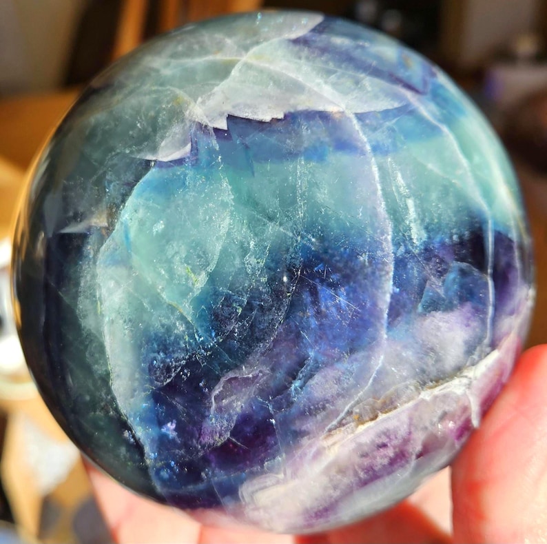 4-inch Rainbow Fluorite Sphere - Etsy
