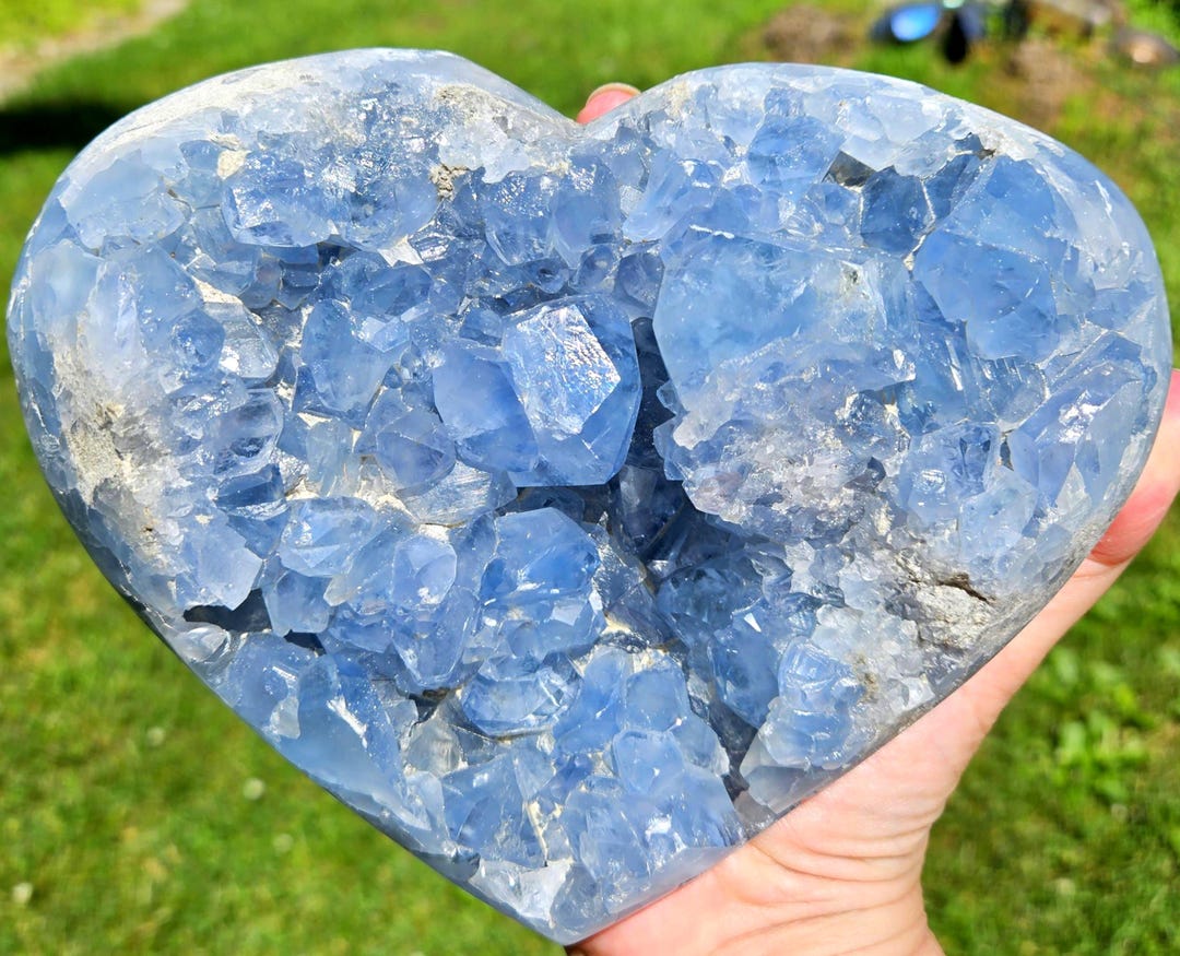 Giant 6 Lb Celestite Heart - Etsy