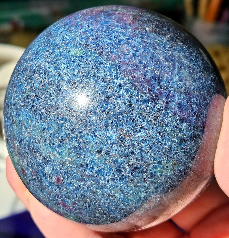 Ruby Kyanite Fuchsite Large Sphere - Etsy