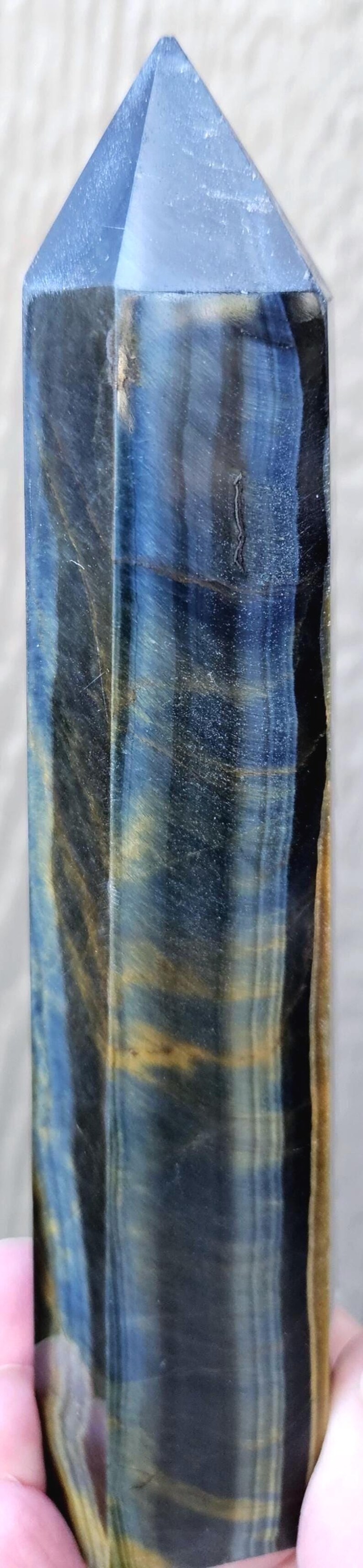 Blue/gold Tiger Eye Tower - Etsy