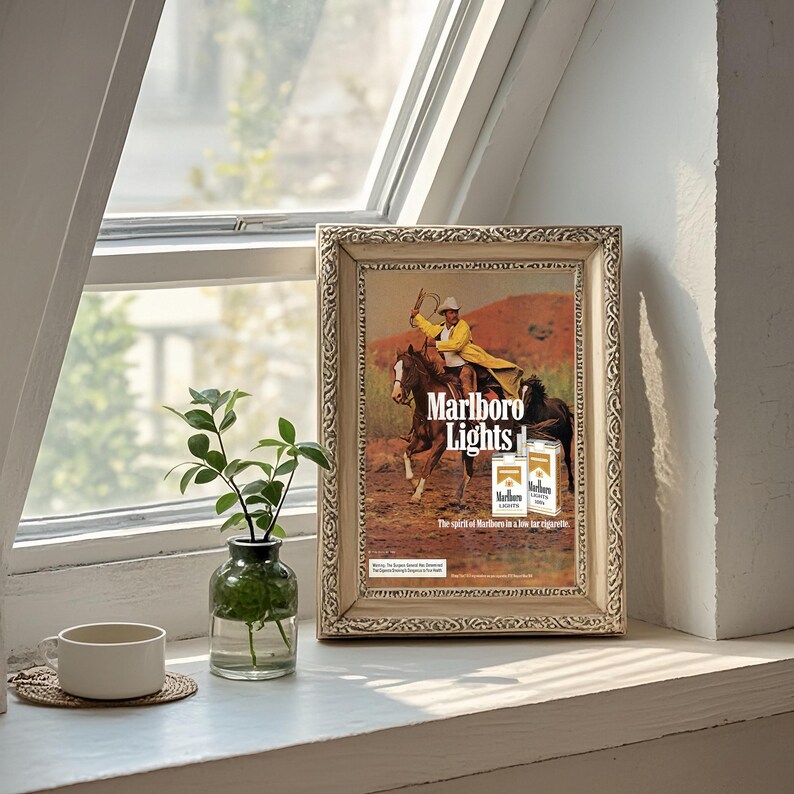 The Marlboro Man Poster, Vintage Photo, Fashion Print, Classic Glamour ...