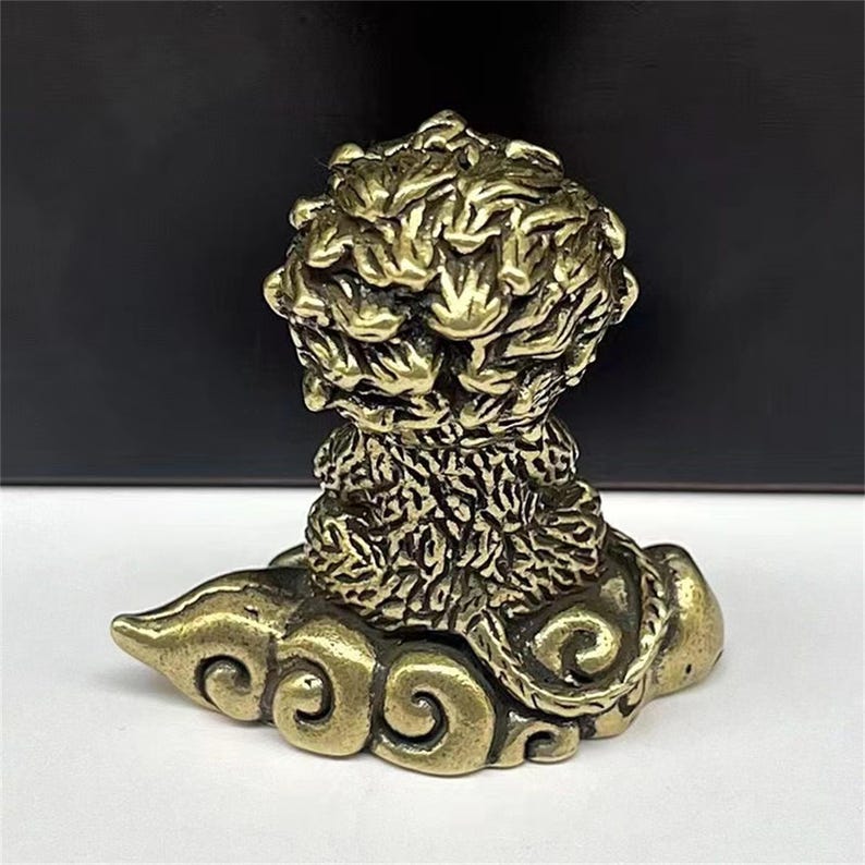 Brass Sun Wukong Figurine, Qi Tian Da Sheng Sculpture, Vintage Monkey ...