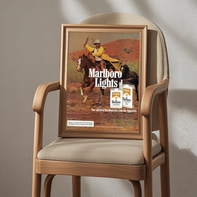 The Marlboro Man Poster, Vintage Photo, Fashion Print, Classic Glamour ...