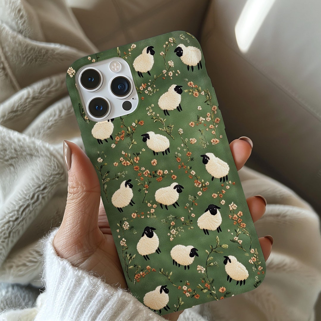 Sheep & Floral Nature-inspired Phone Case, Animals Lovers Gift ...