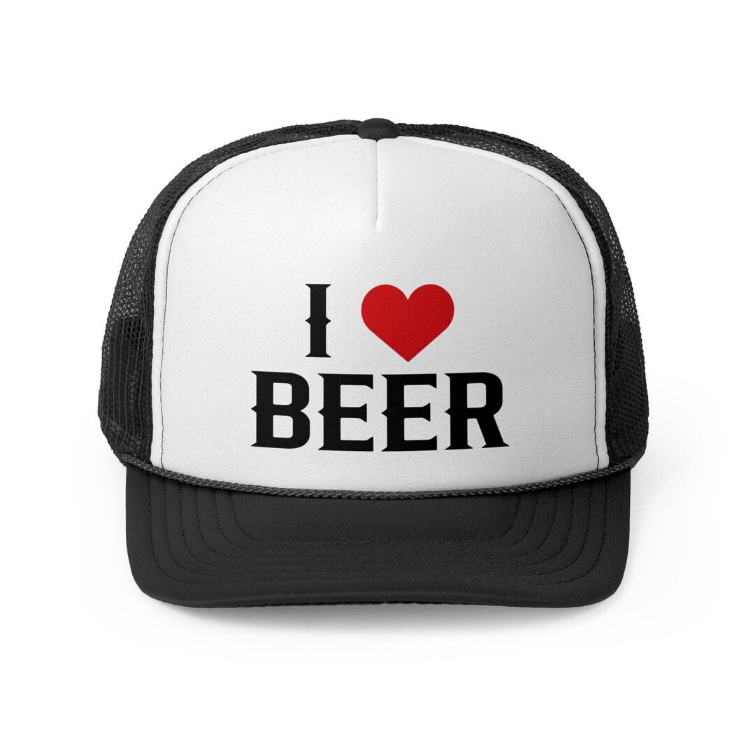 I Love Beer Hat, Beer Trucker Hat, Beer Hat, Beer Lover Gift, I Love ...