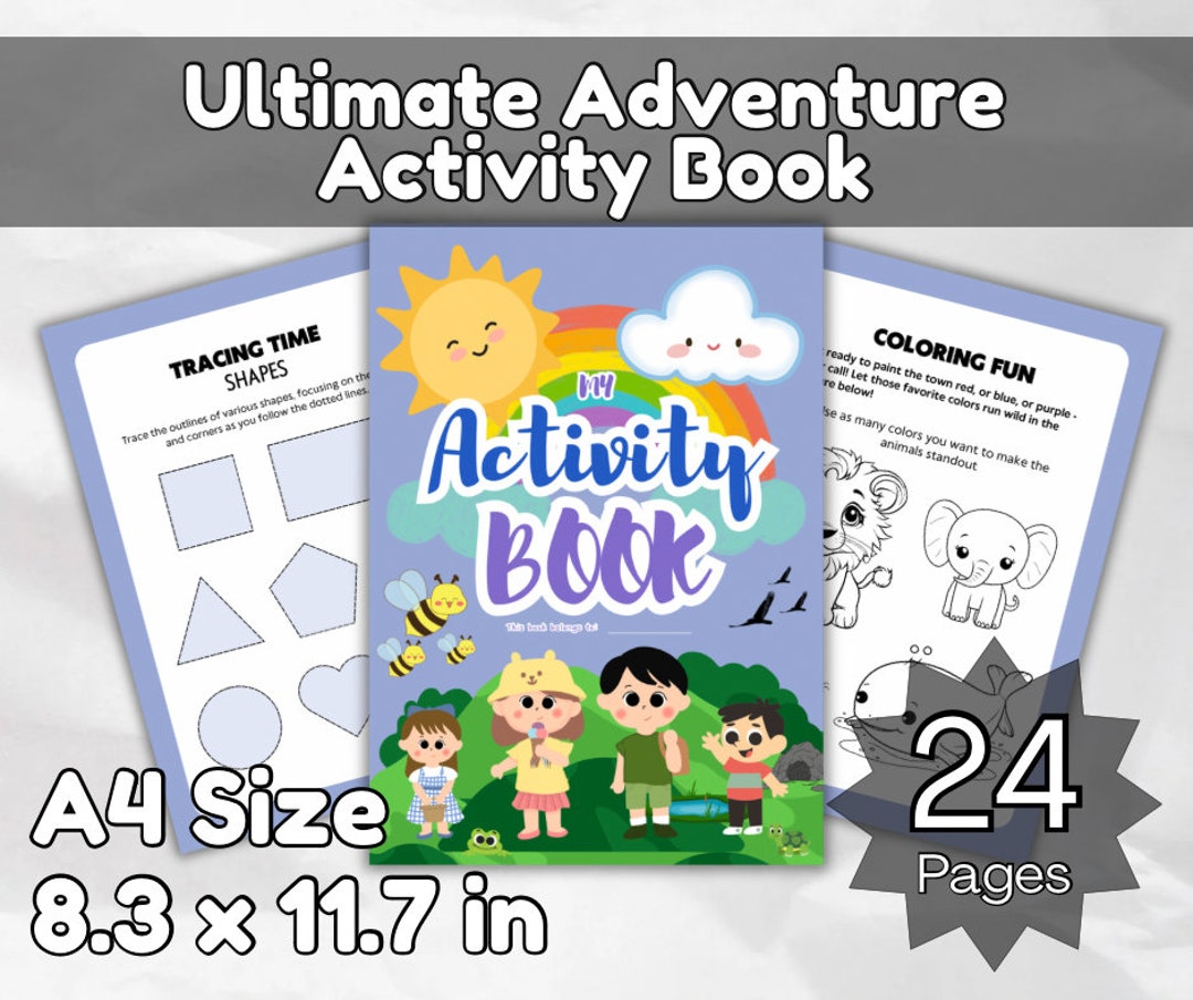 Printable Activity Book for Kids Digital Download Ready to Download ...