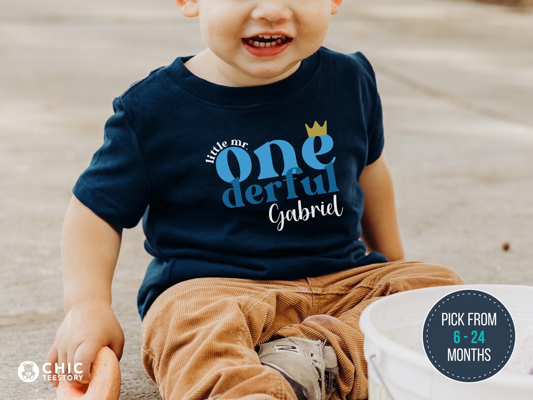 Personalized Mr One-derful First Birthday Shirt, Custom Baby Name Shirt ...