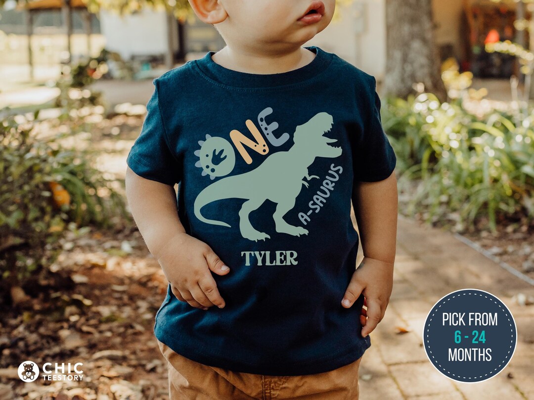 Custom One-a-saurus First Birthday Shirt, T-rex 1st Birthday T-shirt ...