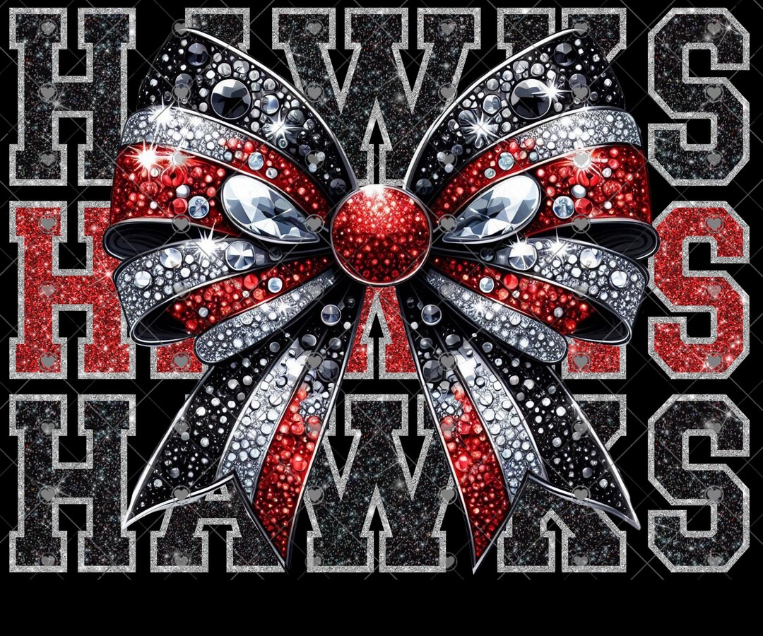 Hawks Rhinestone Bow - Etsy