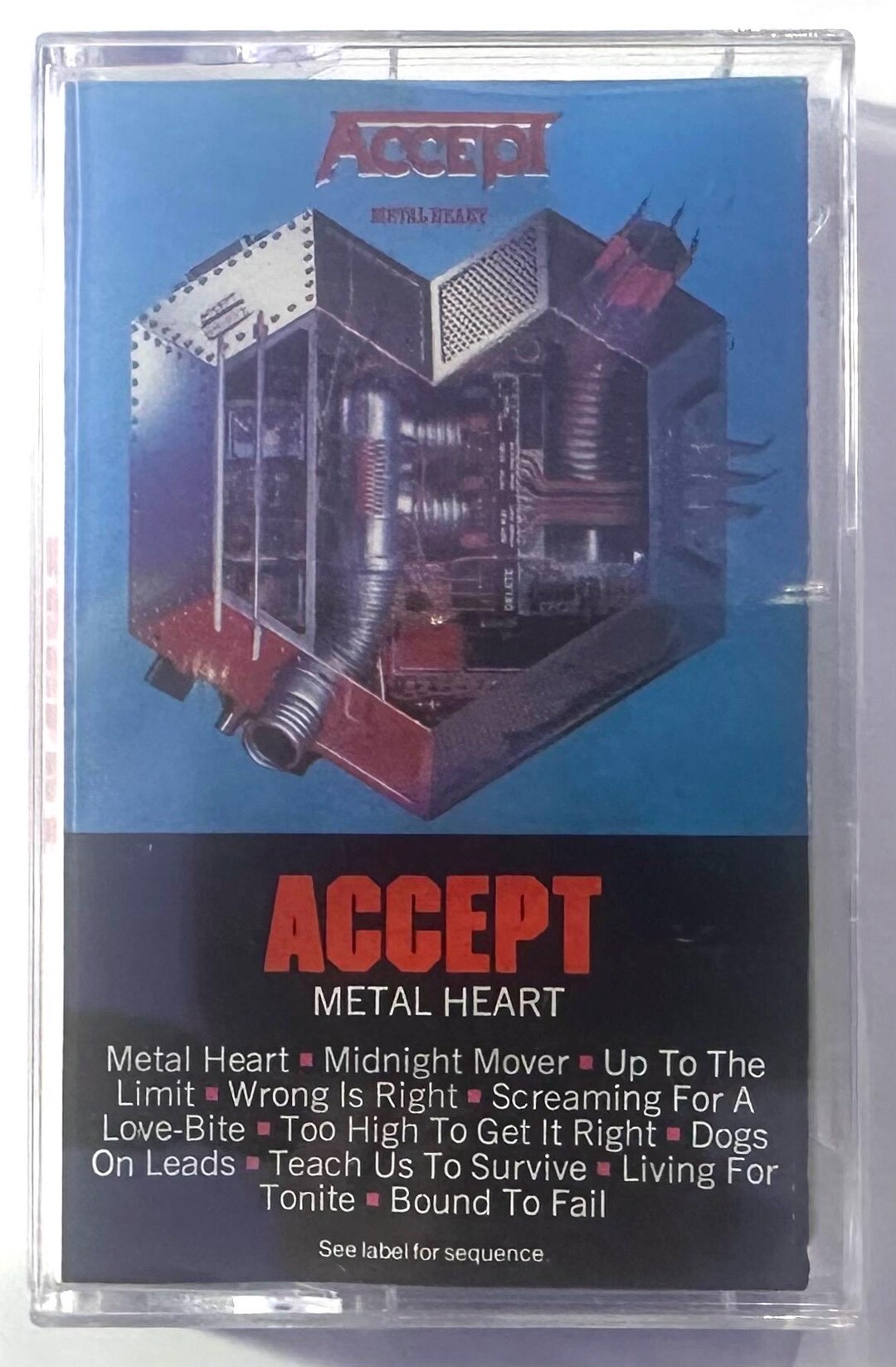 Accept Metal Heart ( 1985 Release) Cassette Tape. Awesome Condition ...