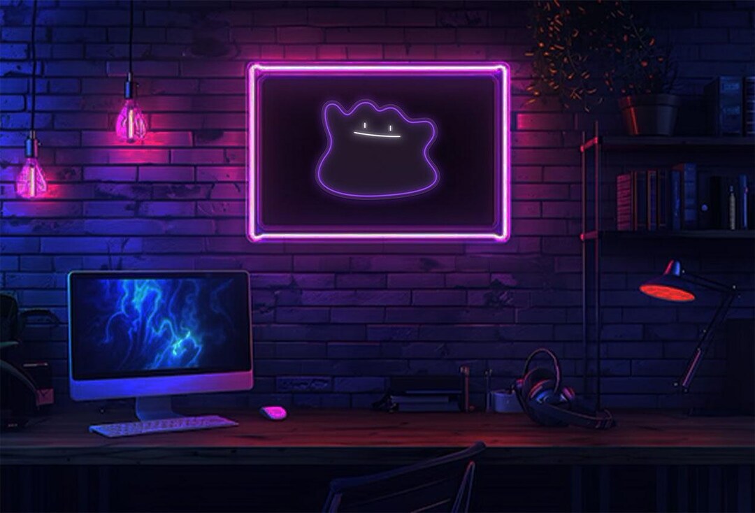 Ditto pokémon LED Neon Sign - Etsy