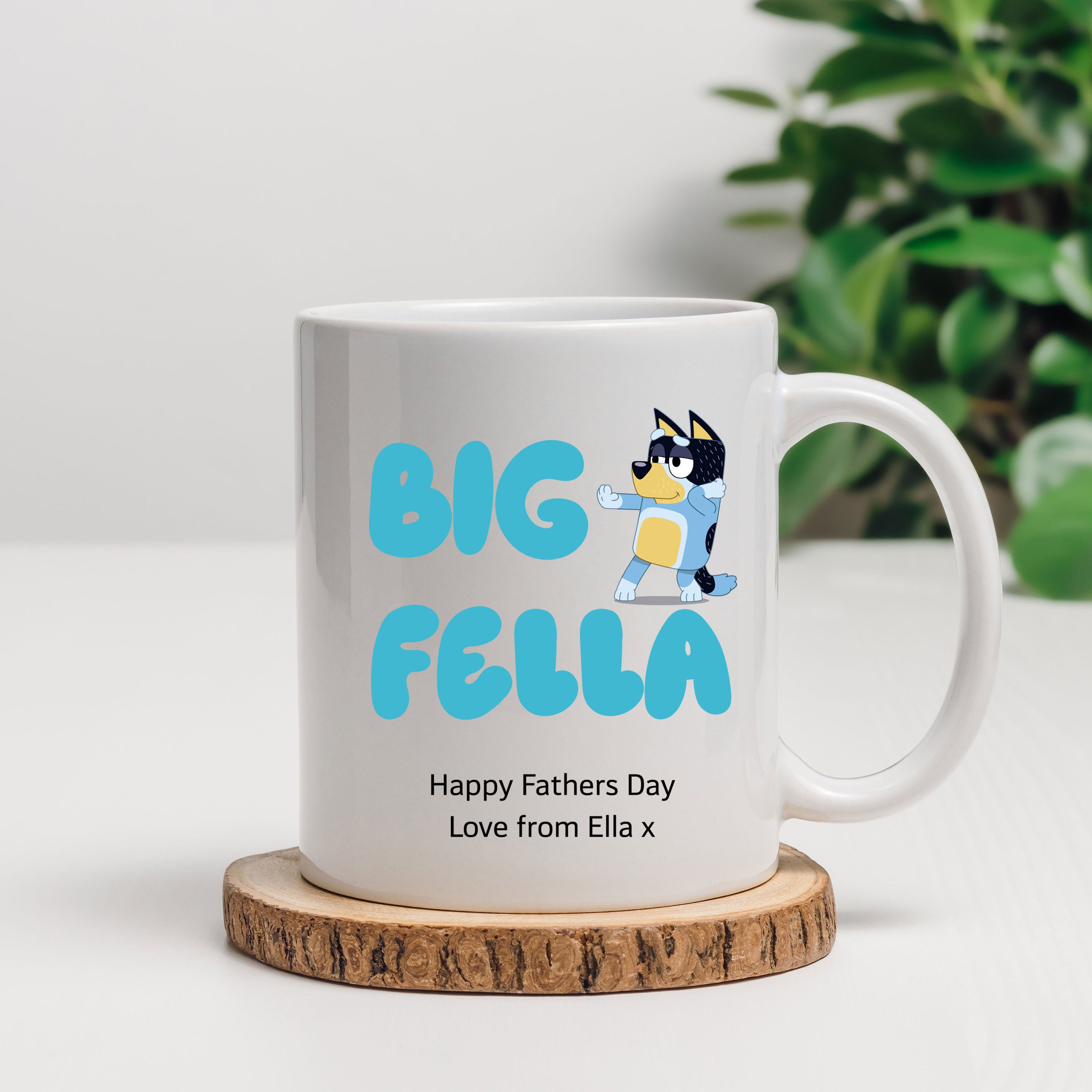 Custom Bluey big Fella Mug, Personalized Bluey Dad Mug, Bluey Dad Mug ...
