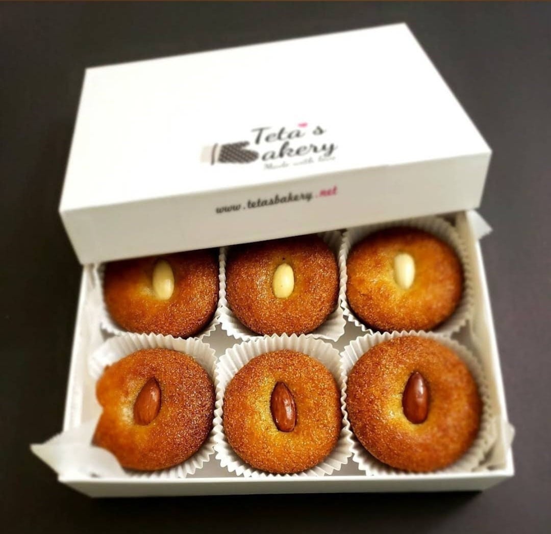 Farina Mini Cakes 6/box namoura, Basbousa, Harisa, Harisseh, Semolina ...