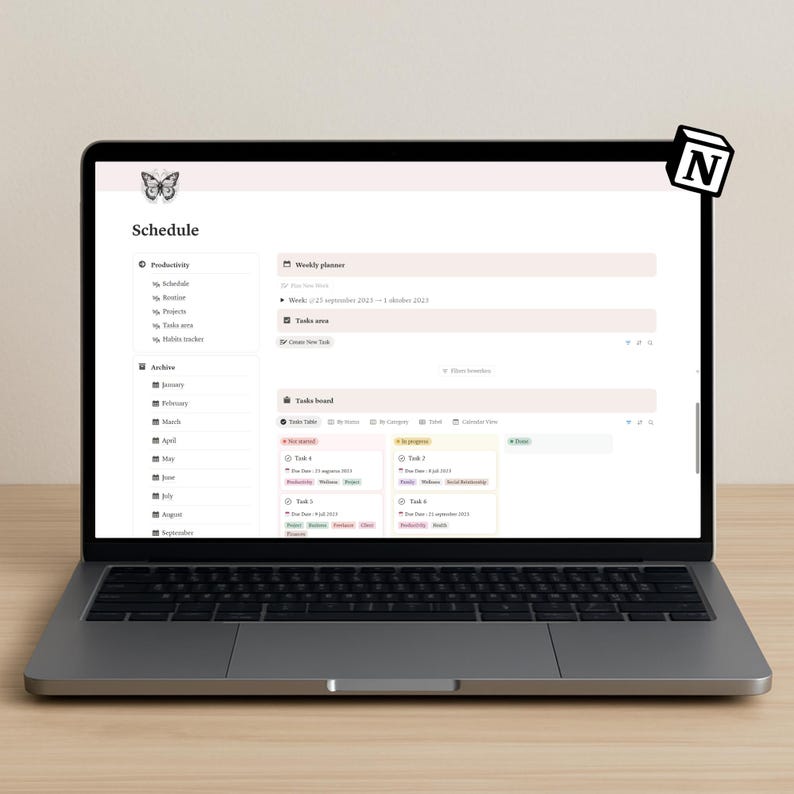 Notion Life Planner | All-in-one Template | Notion Dashboard | Editable ...