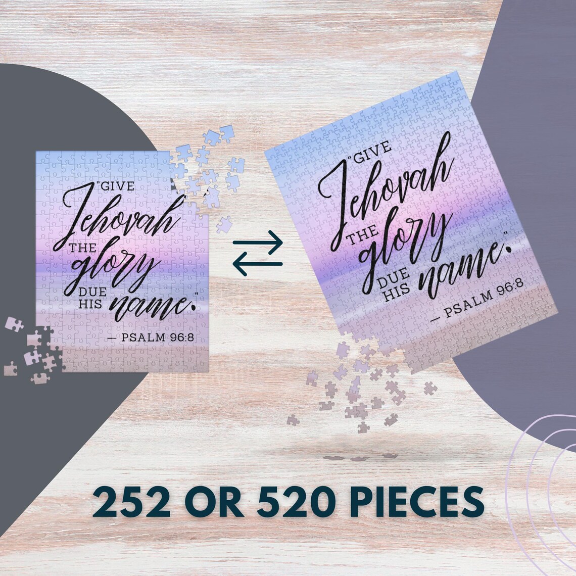 JW 2025 Years Text Jigsaw Puzzle, Give Jehovah Glory, Family Worship ...