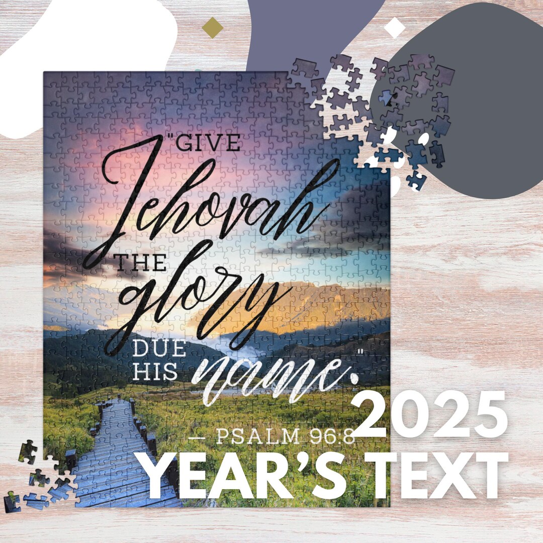 JW 2025 Years Text Jigsaw Puzzle, Give Jehovah Glory, Family Worship ...