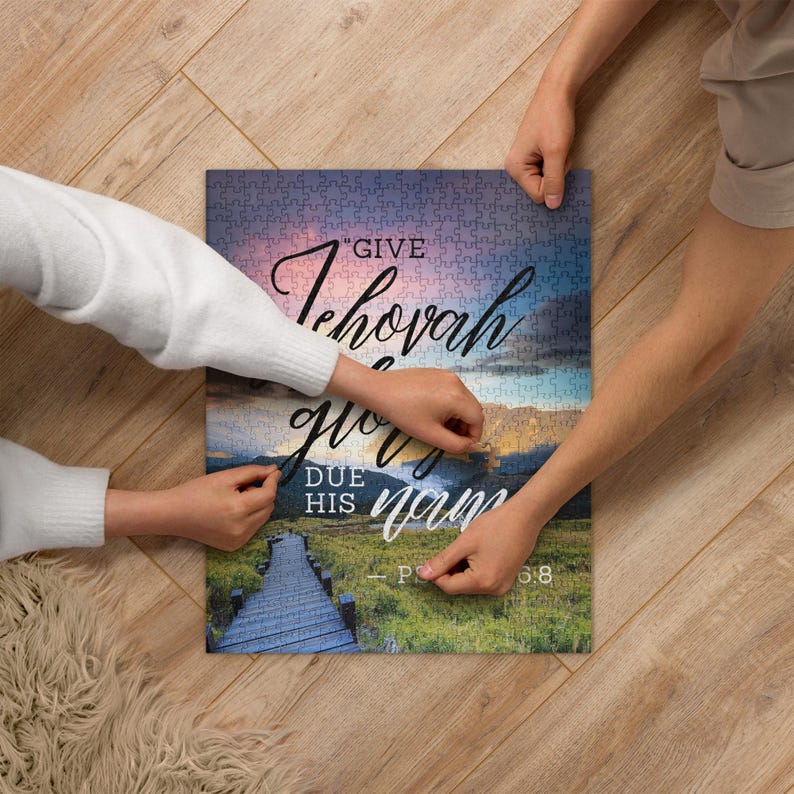 JW 2025 Years Text Jigsaw Puzzle, Give Jehovah Glory, Family Worship ...