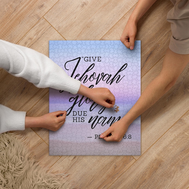 JW 2025 Years Text Jigsaw Puzzle, Give Jehovah Glory, Family Worship ...