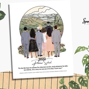 Pioneer School JW Gift, Custom Personalized Portrait Large Group up to ...