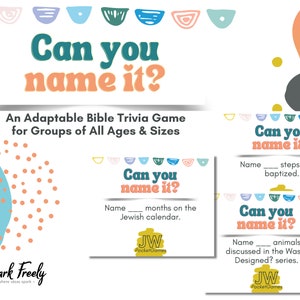 Bible Trivia Cards for JW Family Worship - Etsy