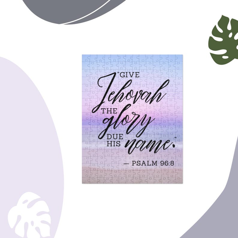 JW 2025 Years Text Jigsaw Puzzle, Give Jehovah Glory, Family Worship ...
