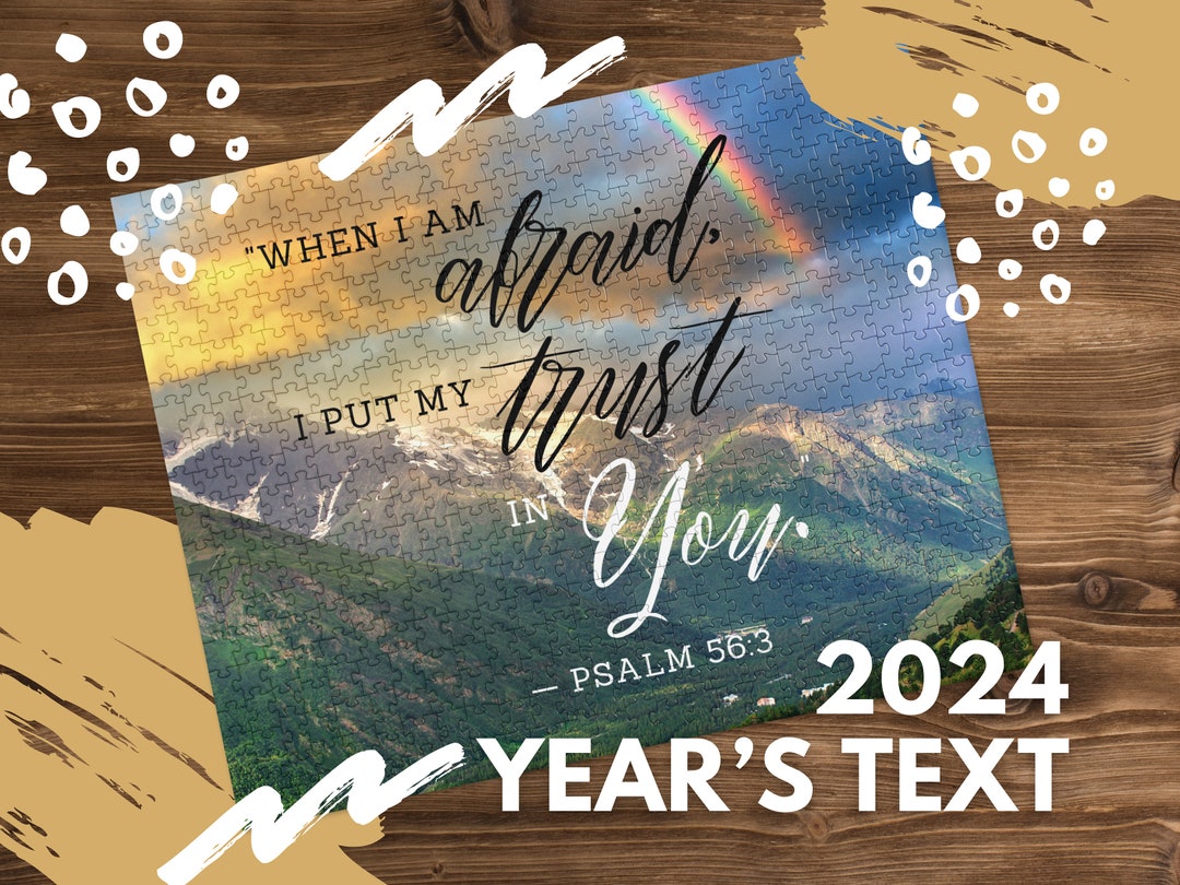 JW 2024 Years Text Jigsaw Puzzle, My Trust in You, Family Worship ...