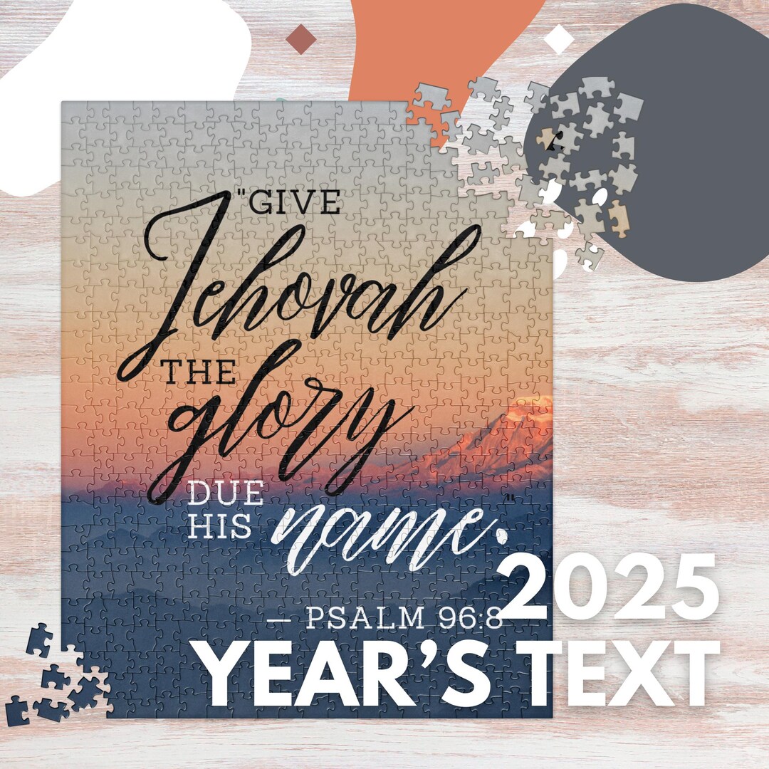 JW 2025 Years Text Jigsaw Puzzle, Give Jehovah Glory, Family Worship ...