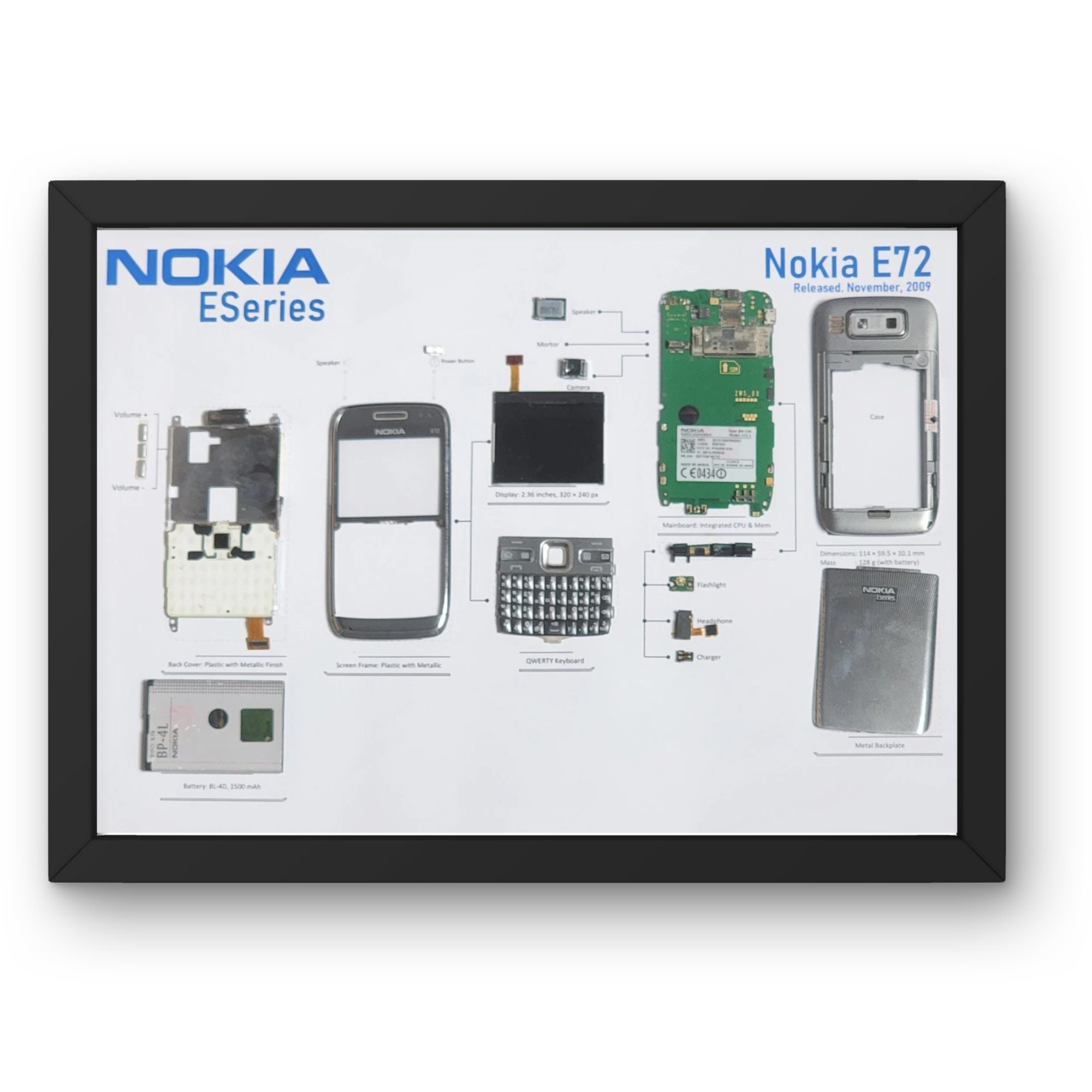 Download Nokia E72 A3, Nokia Teardown Template, Square Framed ...