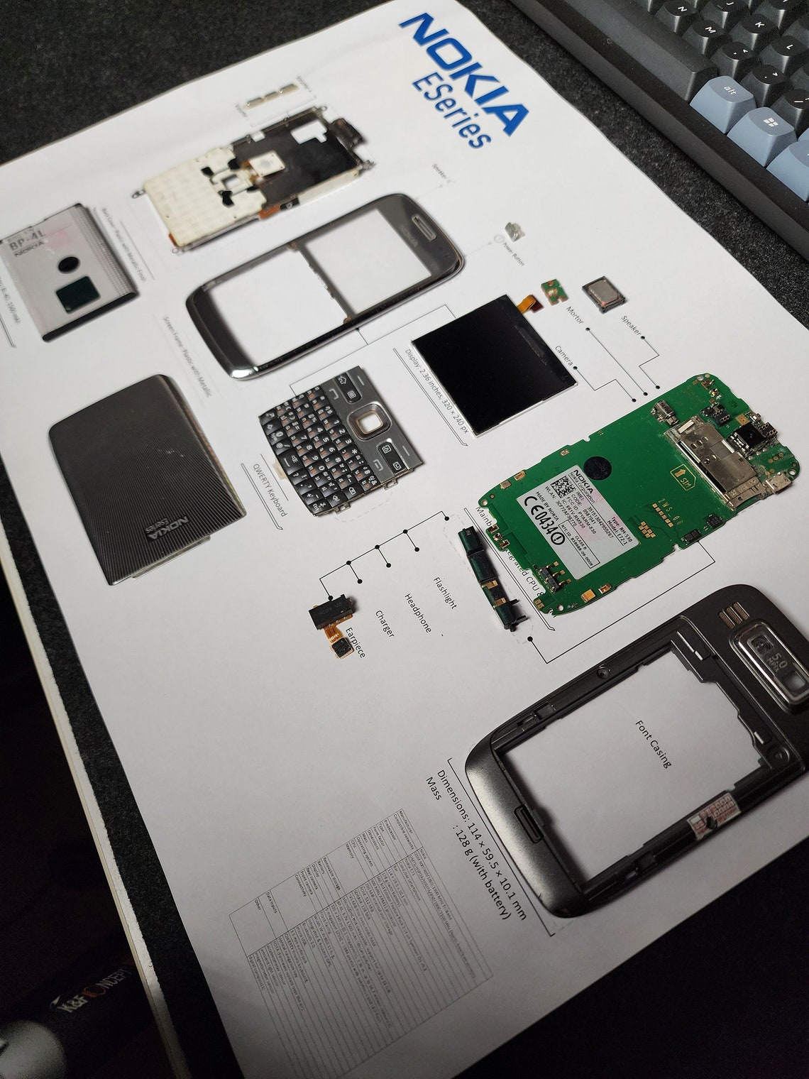 Download Nokia E72 A3, Nokia Teardown Template, Square Framed ...