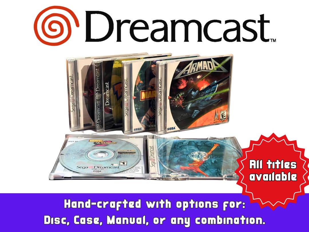 Sega Dreamcast Hand-crafted Backup Discs (sega Dreamcast)(options for ...