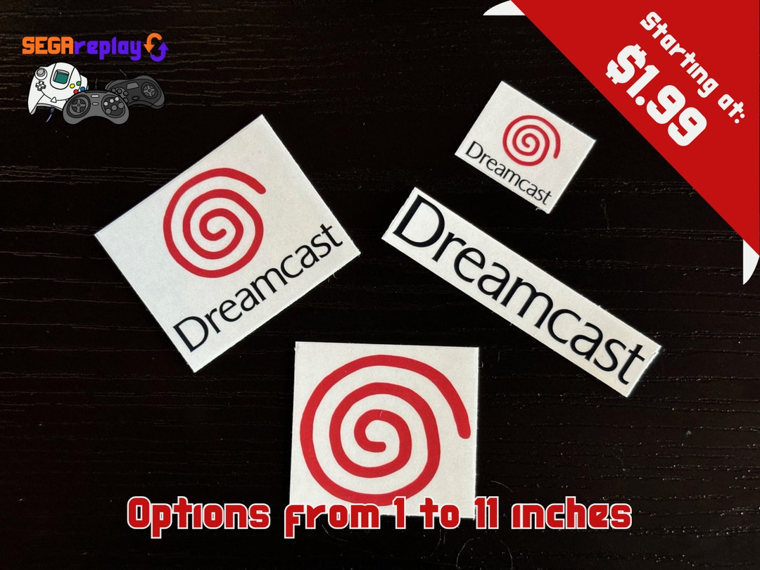 Sega Dreamcast Logo Label/sticker/decal 6 Different Styles 1/2/3/4/5/6 ...