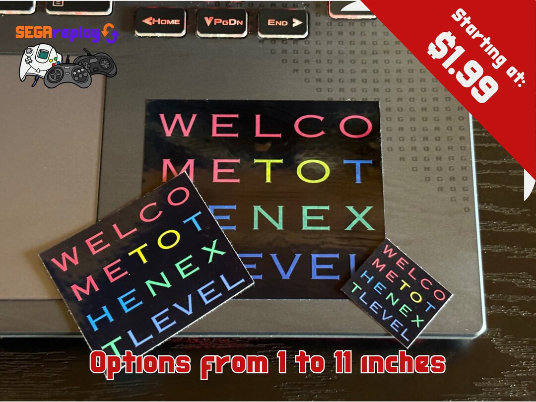 Sega "welcome to the Next Level" Logo Label/sticker/decal 1/2/3/4/5/6/7 ...