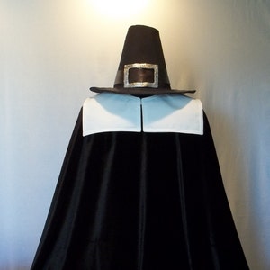 Pilgrim Hat Collar Shoe Buckles Costume Puritan Historic Accessories ...