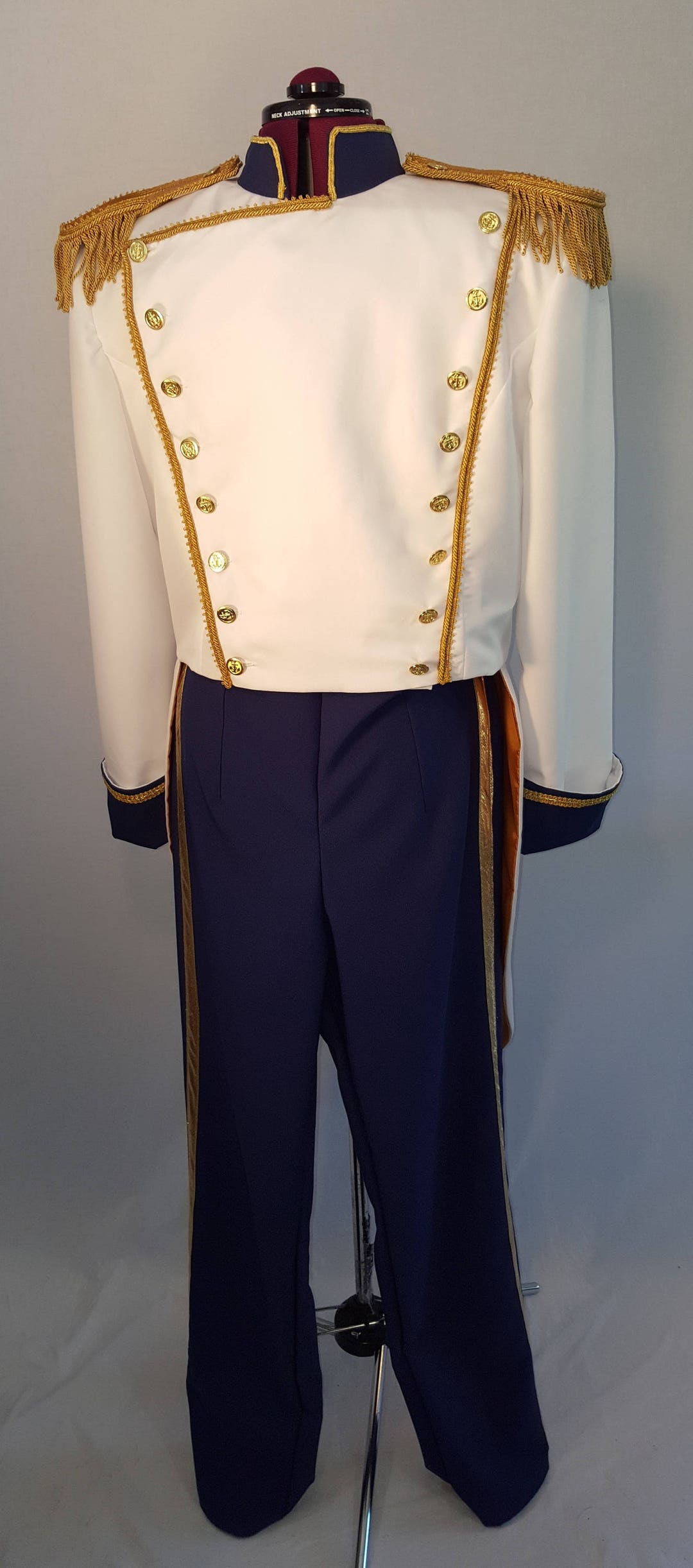 Prince Eric Costume the Little Mermaid Military Bandleader Blue White ...
